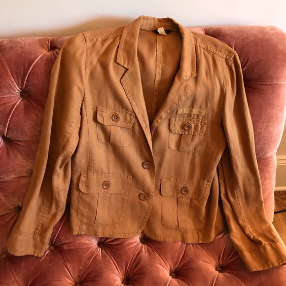 J. Crew | Jackets & Coats | J Crew Linen Cargo Jacket | Poshmark